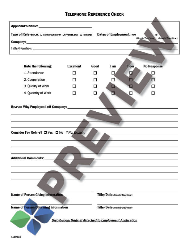 Telephone Reference Check - California Employers Association