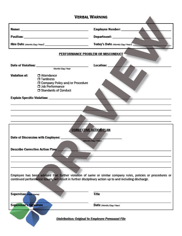 Warning - Verbal - California Employers Association